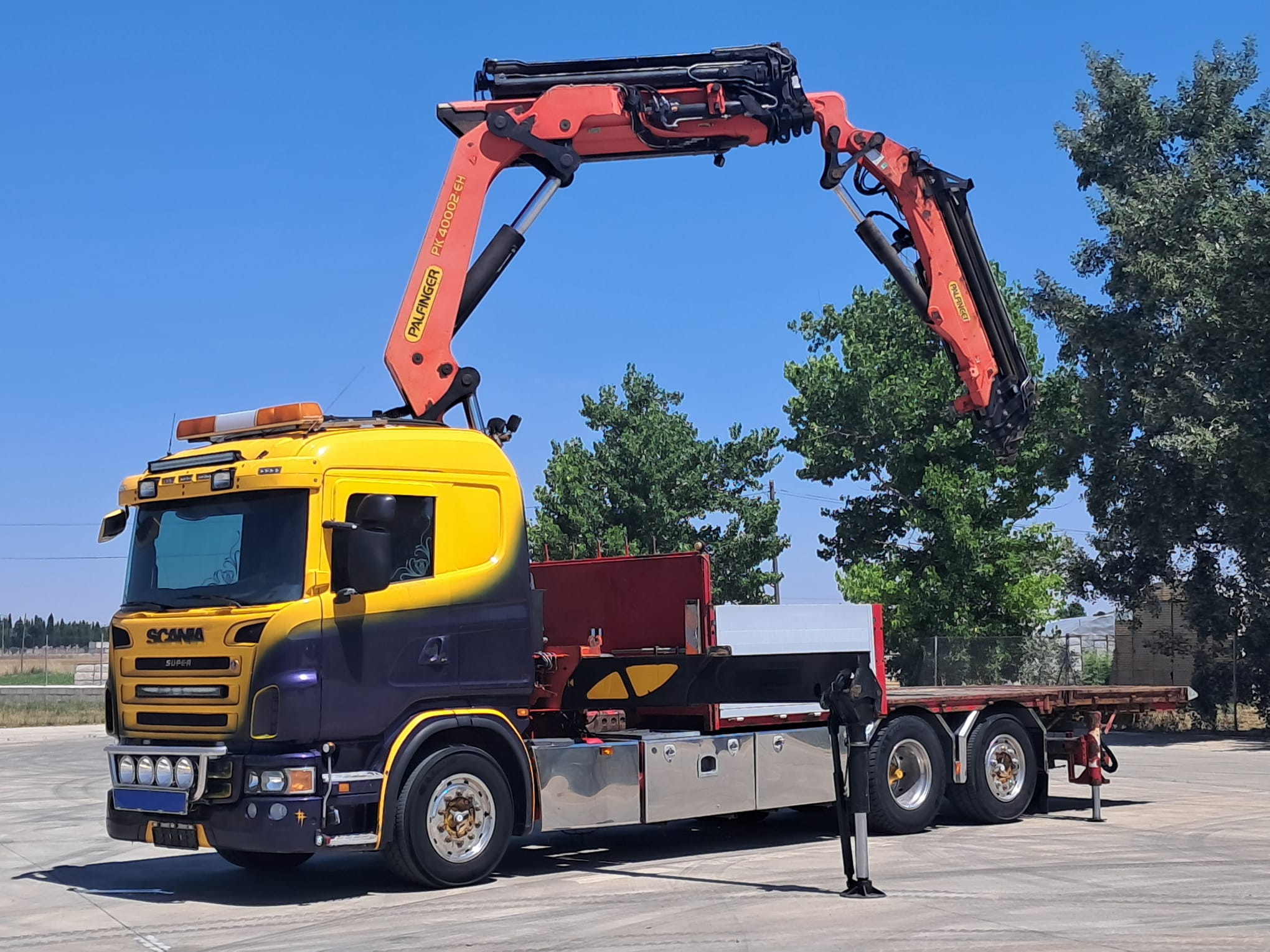 SCANIA 400 PALFINGER PK 40002 + JIB RAMPA 6x2 - AHV Import-Export